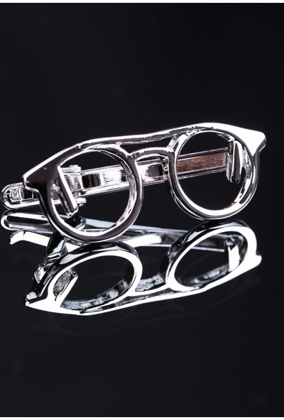 La Pescara Gözlük Gümüş Kravat İğnesi Kıy10