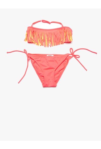 Koton Kids Kız Çocuk Bikini Takım Mercan
