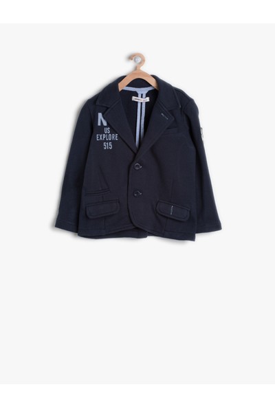 Koton Kids Erkek Çocuk Baskılı Ceket Lacivert Koton Kids Erkek Çocuk Baskılı Ceket Lacivert