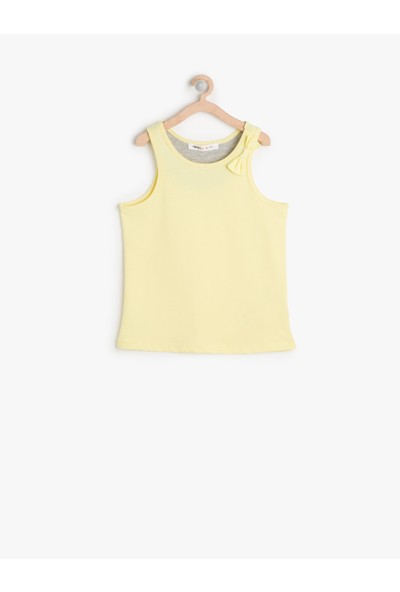 Koton Kids Kız Çocuk Fiyonk Detaylı Bluz Sarı Koton Kids Kız Çocuk Fiyonk Detaylı Bluz Sarı