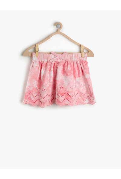 Koton Kids Kız Çocuk Dantel Detaylı Etek Pembe
