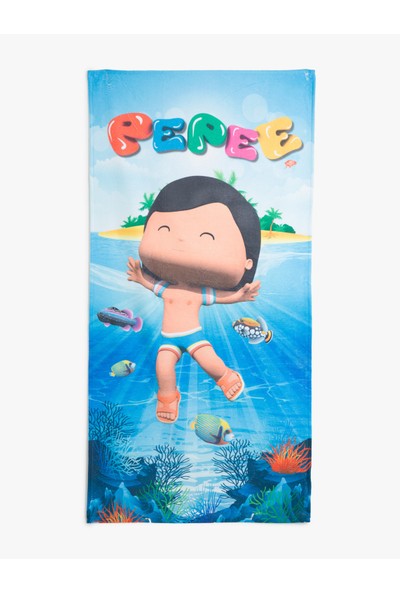 Koton Kids Erkek Çocuk Pepee Desenli Havlu Mavi Koton Kids Erkek Çocuk Pepee Desenli Havlu Mavi