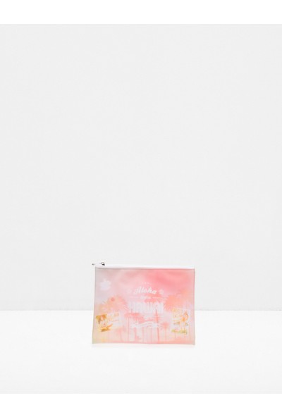 Koton Kadın Desenli Çanta Pudra