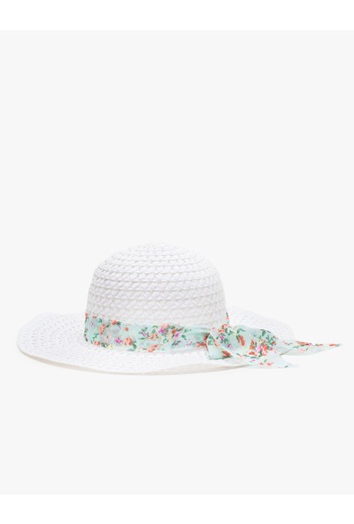 Koton Kids Kız Çocuk Hasır Şapka Beyaz