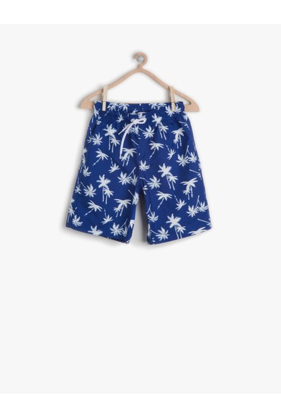Koton Kids Erkek Çocuk Baskılı Deniz Şortu Saks Koton Kids Erkek Çocuk Baskılı Deniz Şortu Saks