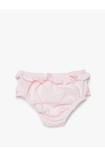 Koton Kids Kız Çocuk Çizgili Şort Pembe