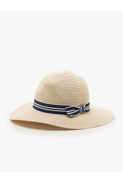 Koton Kadın Hasır Şapka Ekru
