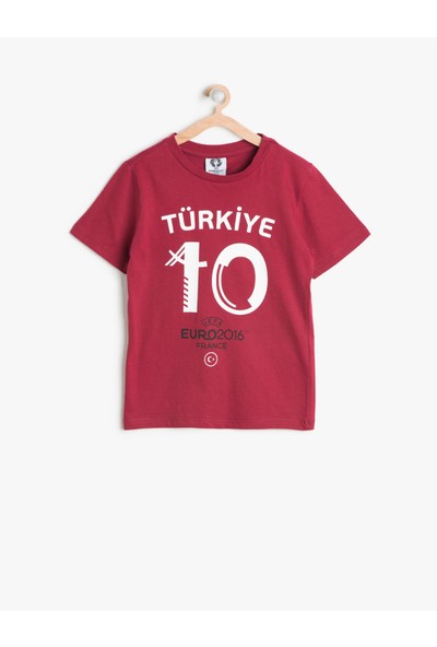 Koton Kids Erkek Çocuk Euro 2016 Baskılı T-Shirt Kırmızı Koton Kids Erkek Çocuk Euro 2016 Baskılı T-Shirt Kırmızı
