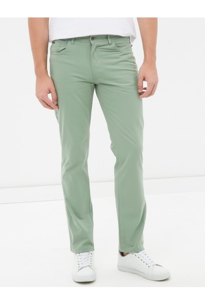 Koton Erkek Dar Paça Pantolon Yeşil