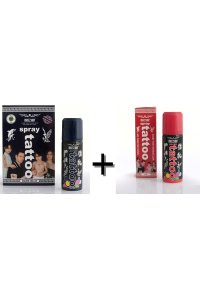 Stingo Nl Geçici Dövme Sprey Seti, 2 Si Bir Arada. Darkblue + Tüp Stingo Nl Geçici Dövme Sprey Seti, 2 Si Bir Arada. Darkblue + Tüp