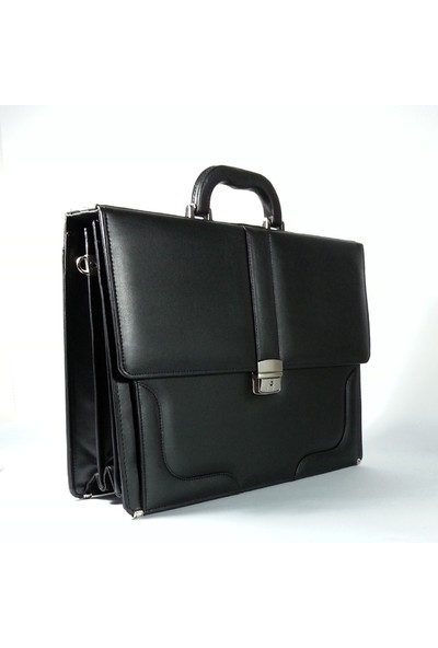 Pera Moda Profesyonel Lüx Siyah El Evrak Çantası