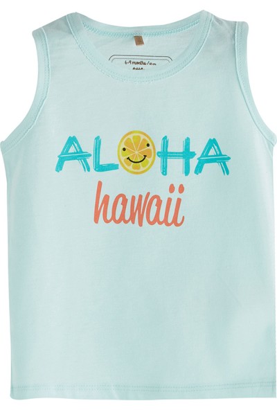 Soobe Pop Boys Havaii Kolsuz T-Shirt Buz Mavi 0 - 3 Ay Soobe Pop Boys Havaii Kolsuz T-Shirt Buz Mavi 0 - 3 Ay