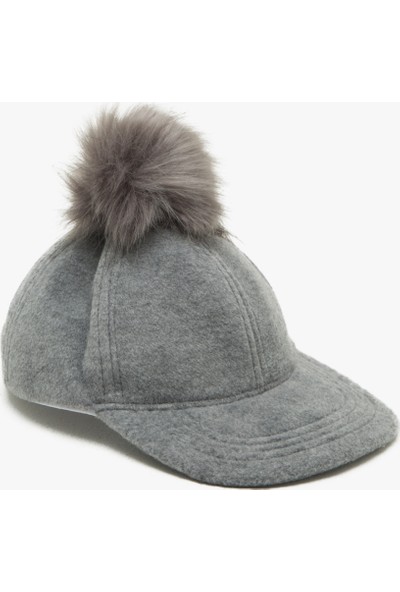 Koton Kids Kız Çocuk Ponpon Şapka Gri
