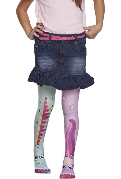 Penti Pretty Agnes Külotlu Çorap Beyaz - 4 Yaş