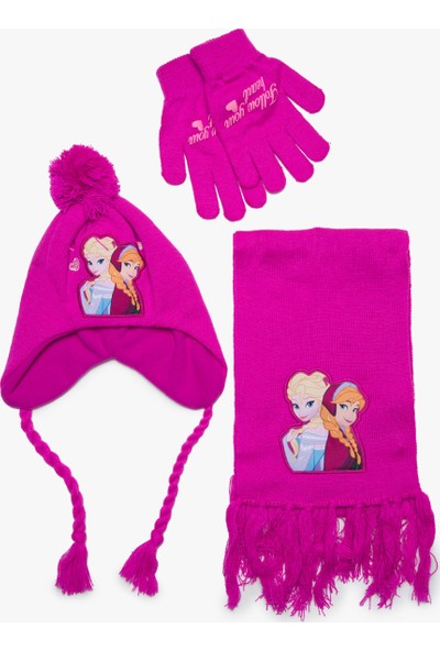 Koton Kids Kız Çocuk Frozen Desenli Atkı Takım Fuşya Koton Kids Kız Çocuk Frozen Desenli Atkı Takım Fuşya