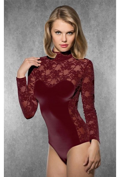 Doreanse 12444 Sütyen Kaplı Dantel Body