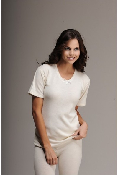 Elif Çamaşır Hasyün Kadın Yün Termal Kısa Kol Fanila Elif Çamaşır Hasyün Kadın Yün Termal Kısa Kol Fanila