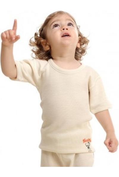 Elif Çamaşır Hasyün Kız Çocuk Yün Termal Kısa Kol Fanila