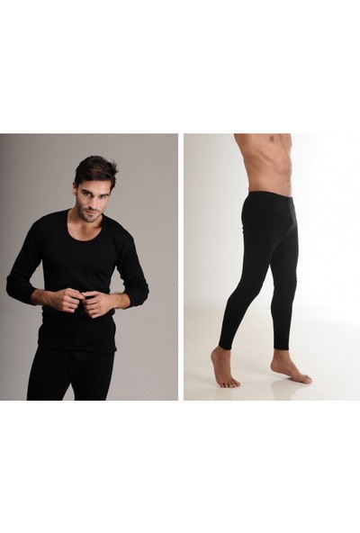 Elif Çamaşır Hasyün Erkek Yün Uzun Kol İçlik Takım Siyah Elif Çamaşır Hasyün Erkek Yün Uzun Kol İçlik Takım Siyah