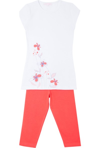 İkizim ve Ben Çiçekli Tunik ve Narçiçeği Tayt