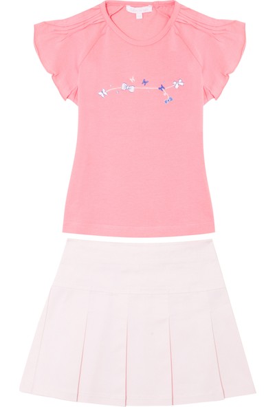 İkizim ve Ben Pembe Etek ve Pembe T-Shirt