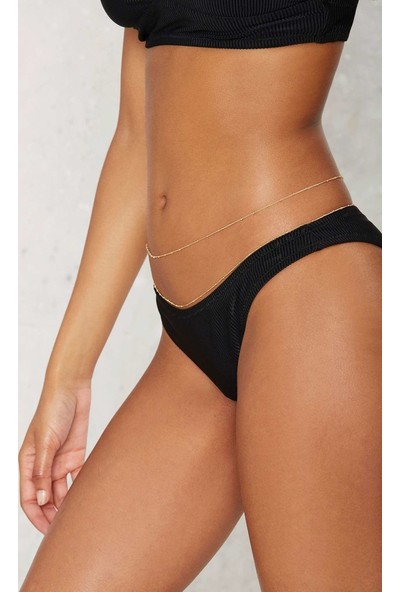 Atlascodesign İki Sıra Bel Zinciri,Bikini Takısı,Vücut Takısı