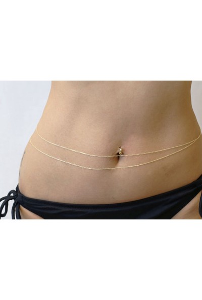 Atlascodesign İkili Bel Zinciri,Altın Bel Takısı,Zarif Pool Party Atlascodesign İkili Bel Zinciri,Altın Bel Takısı,Zarif Pool Party
