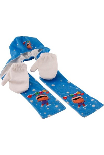 Pepee Velboa Kumaş Atkılı Bere Takımı