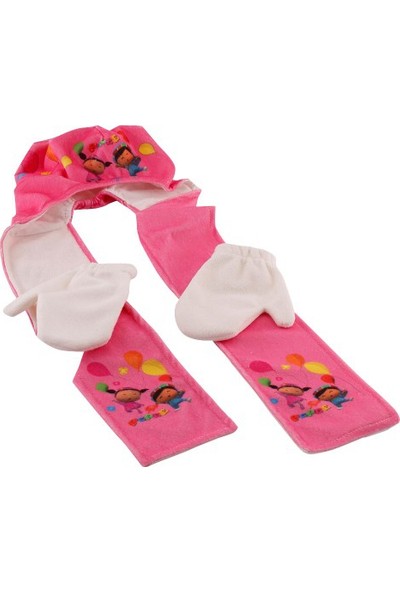 Pepee Velboa Kumaş Atkılı Bere Takımı