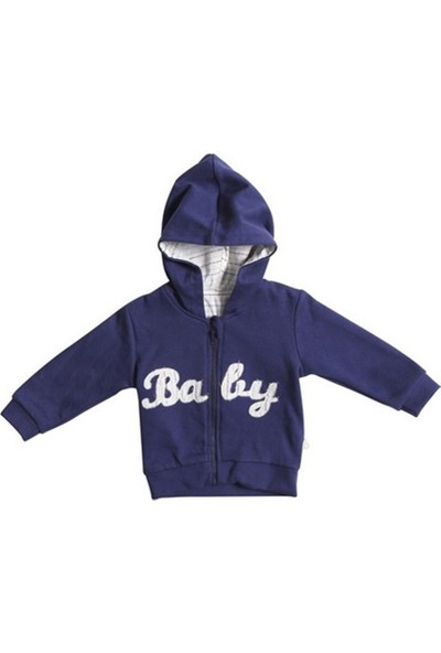Bibaby Hırka Baby Boy Ekru - Lacivert Bibaby Hırka Baby Boy Ekru - Lacivert