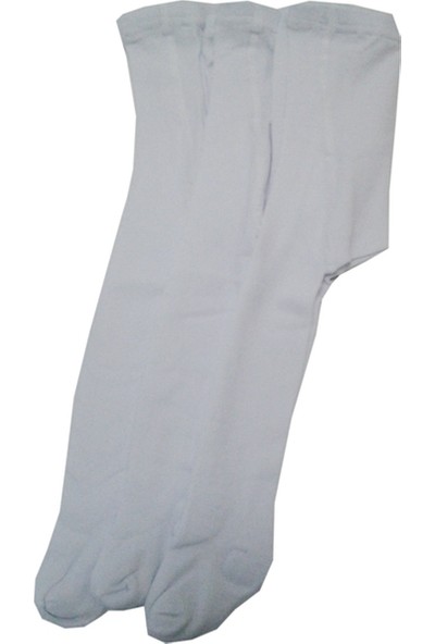 Lababy Kız - Erkek Bebek Çocuk Külotlu Çorap Beyaz 3'lü Paket