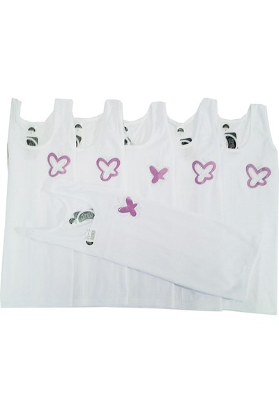 Gümüş İç Giyim Taşlı Geniş Askılı Kız Çocuk Atlet 6'lı Paket Gümüş İç Giyim Taşlı Geniş Askılı Kız Çocuk Atlet 6'lı Paket