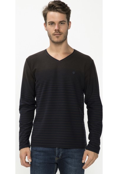 Xint Mcl V Yaka Kahverengi Sweatshirt Xint Mcl V Yaka Kahverengi Sweatshirt