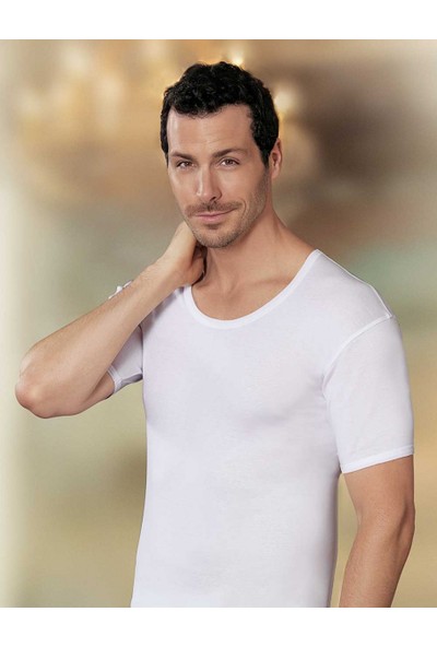 Şahinler Kısa Kollu Bisiklet Yaka Ribana Atlet Beyaz Me019 Şahinler Kısa Kollu Bisiklet Yaka Ribana Atlet Beyaz Me019