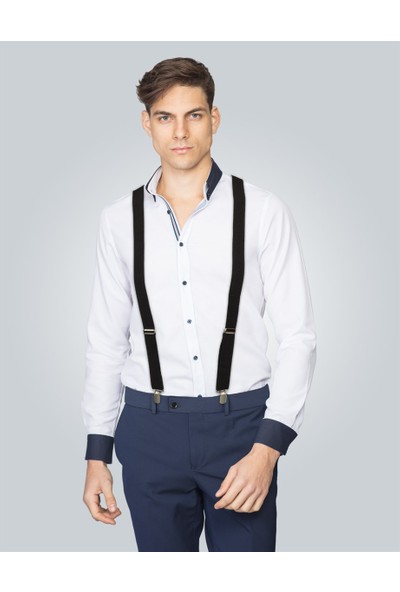 Tudors Siyah DüzErkek Pantolon Askısı