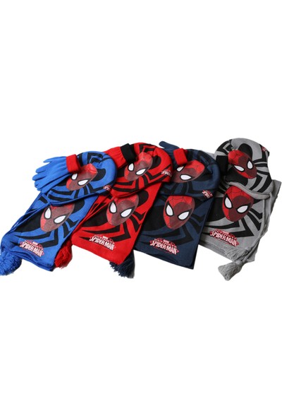 Marvel Spiderman Atkı Bere Eldiven Seti Cap-0147 Marvel Spiderman Atkı Bere Eldiven Seti Cap-0147
