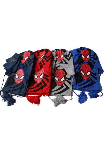 Marvel Spiderman Atkı Bere Eldiven Seti Cap-0070