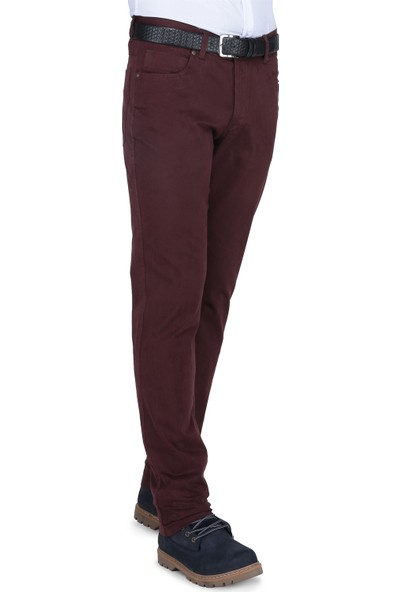 Buenza Radikal 5 Cep Slim Fit Pantolon - Bordo Buenza Radikal 5 Cep Slim Fit Pantolon - Bordo