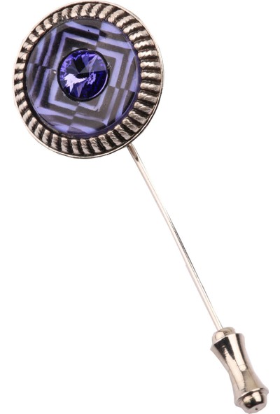 La Pescara Gümüş Mor Taşlı Yaka İğnesi Yı171 La Pescara Gümüş Mor Taşlı Yaka İğnesi Yı171