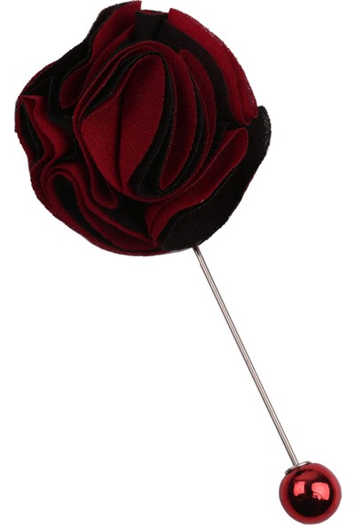 La Pescara Siyah - Kırmızı Oval Yaka Çiçeği Yc161