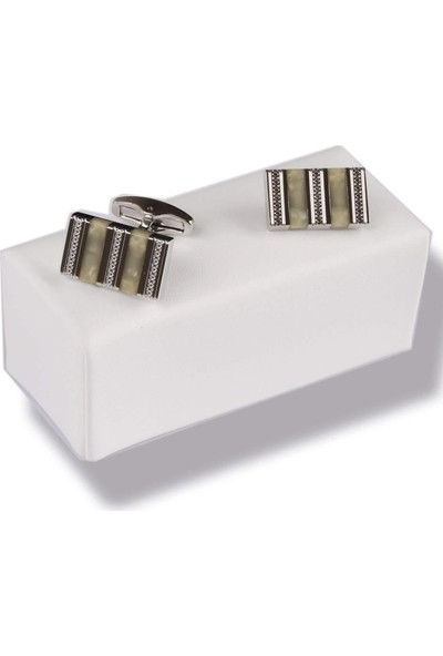 La Pescara Gümüş Dikdörtgen Kol Düğmesi Kd426 La Pescara Gümüş Dikdörtgen Kol Düğmesi Kd426