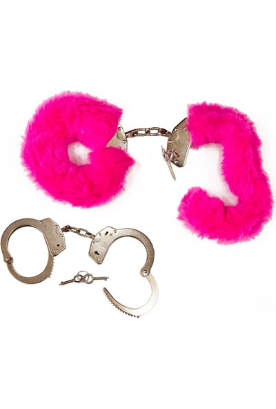 Pretty Love Fantazi El Kelepçesi Peluş Kaplı Metal Kelepçe Pembe
