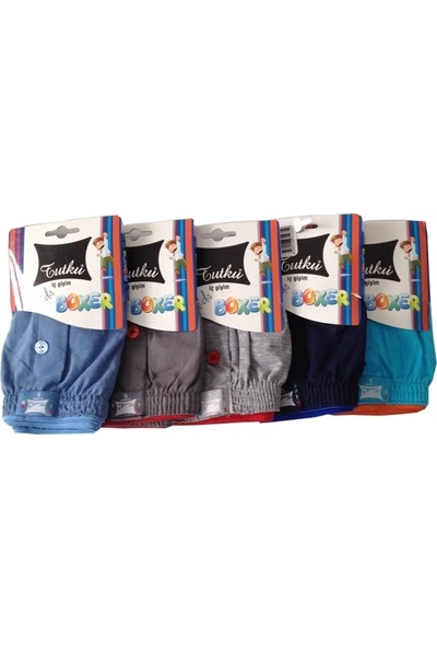 Tutku Erkek Çocuk Havlu Bel Boxer 6'Lı Paket