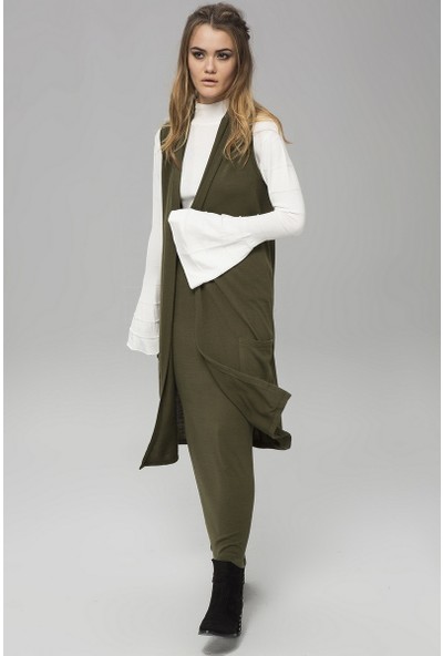 New Laviva Haki Kadın Etek