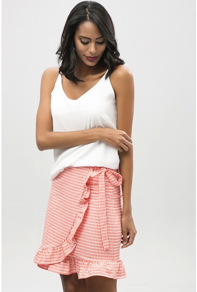 New Laviva Mercan Kadın Anvelop Etek