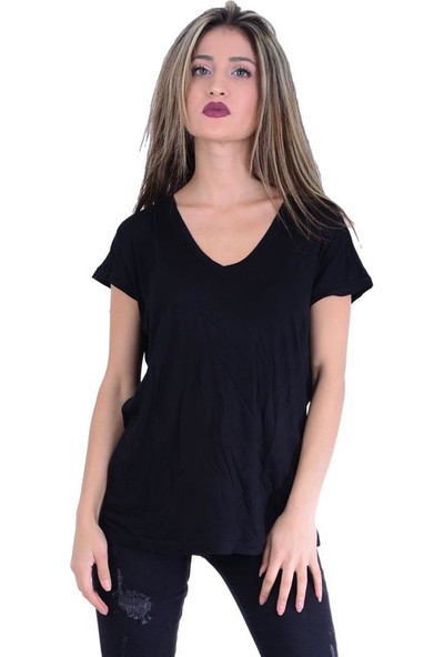 Secret-Secret Tekstil 001 V Yaka T-Shirt - 18-1B710002