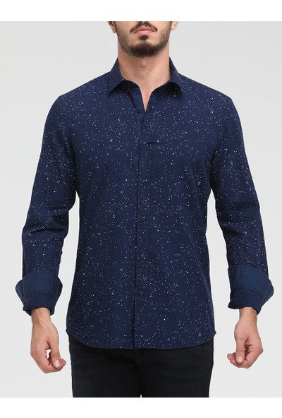 Lee Cooper Blacky Erkek Denim Uzun Kol Gömlek