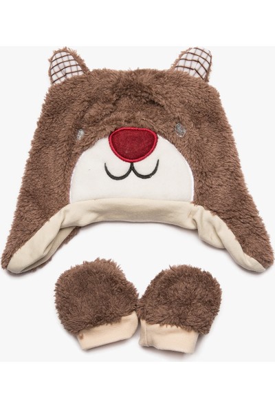 Koton Erkek Çocuk Hayvan Figürlü Bere Seti