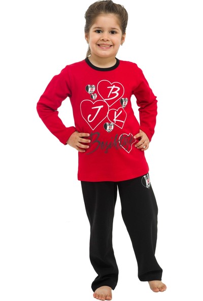 Beşiktaş Lisanslı Pijama Takımı Kırmızı Beşiktaş Lisanslı Pijama Takımı Kırmızı