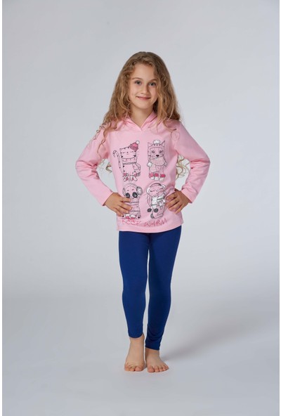 RolyPoly Genç Kız Taytlı Pijama Takımı Pembe RolyPoly Genç Kız Taytlı Pijama Takımı Pembe